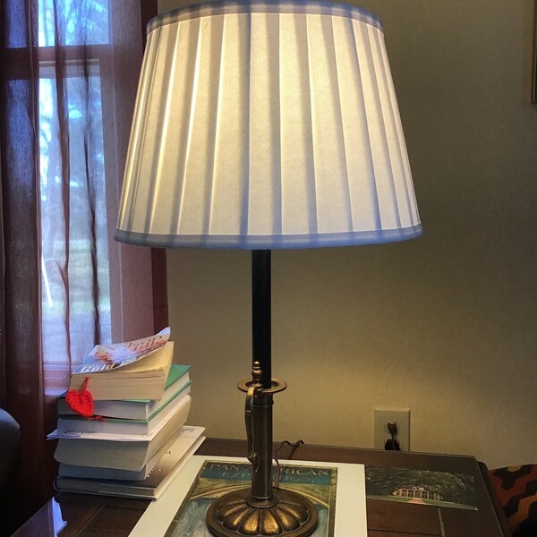 Stiffel Table Lamp Brass Urn 40in Tall Floral Stand 8in Square Base ...