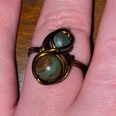Jasper Infinity Hug Ring Custom Size Boho Jewelry for Daughter or Mom ...