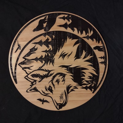 Wolf Scene Svg Howling Wolf Clipart Mountain Scene Cut File Forest ...