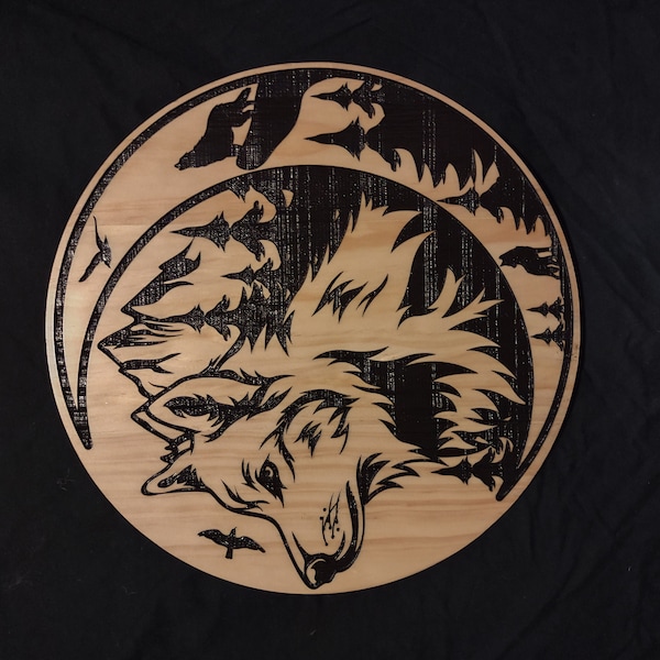 Wolf Scene Svg | Howling Wolf Clipart | Mountain Scene Cut File ...