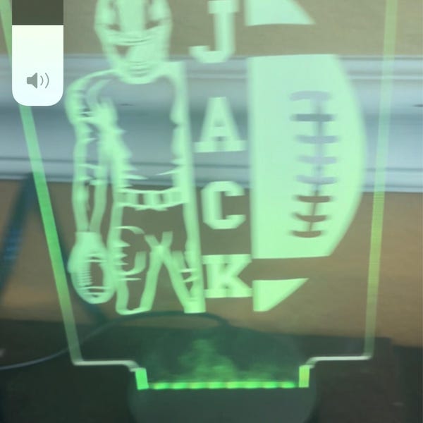 Shimmering Light up Personalized Custom Party Box Table Decoration ...