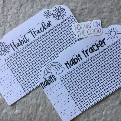 Habit Tracker Chart Sticker Pack Goal Planner Journal Stickers Daily ...