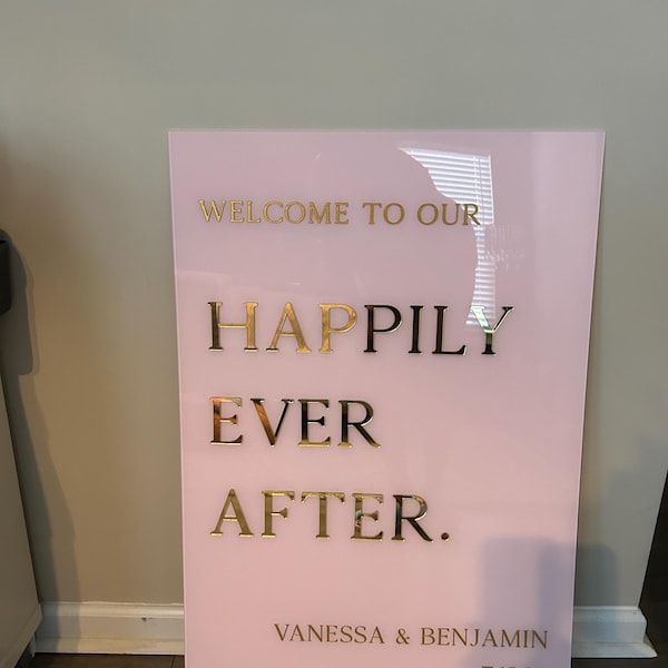 3D Welcome to Our Happily Ever After Sign | Welcome Signage | Wedding ...