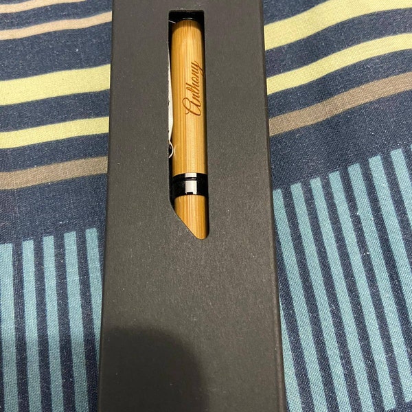 Personalised Custom Bamboo Eco Pen + Gift Box | Design A Truly Unique ...