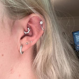 Paved Conch Hoop fake Conch Piercing ear Cuff Earring No Piercing ...