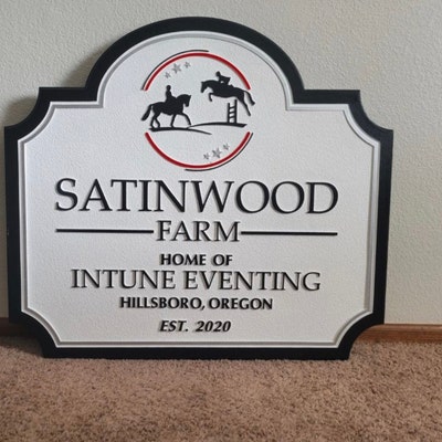 Custom Horse Farm Sign,custom Farm Signs,custom Outdoor Name Signs,farm ...