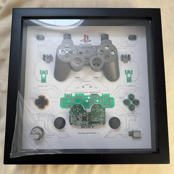 Framed Dualshock Analog Controller for Sony Playstation Disassembled ...