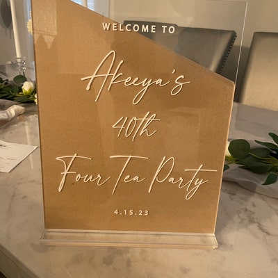 Acrylic Birthday Sign, Hanging Modern Birthday Sign, Modern Birthday ...