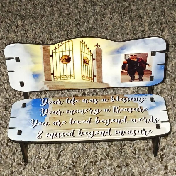 Memorial Bench Template Sublimation - Etsy