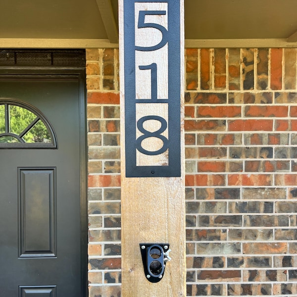 Custom Address Marker - Vertical House Number - Metal Address Sign - Etsy