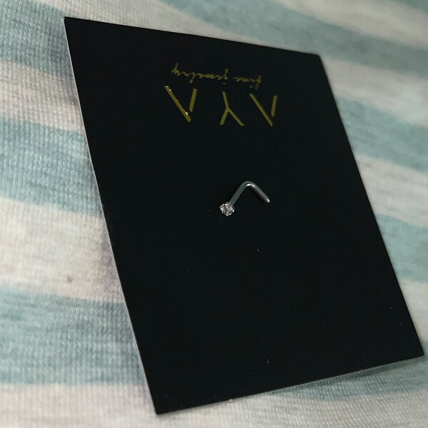 Gold/silver Diamond Rook Piercing Curved Barbell, Cubic Zirconia Rook ...