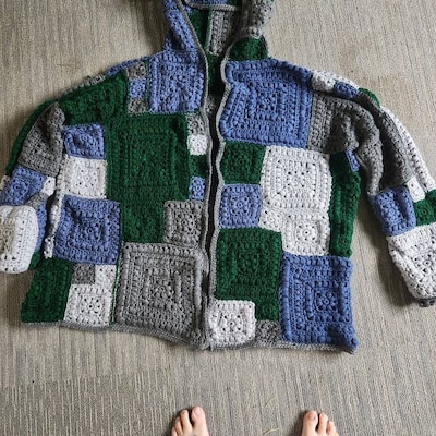 Crochet PATTERN Square Scramble Sweater Crochet Pattern for Granny ...