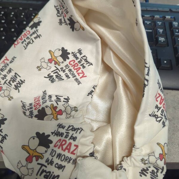 Rad Tech Scrub Hat Radiology X-ray Scrub Cap Satin Lined Option Euro ...