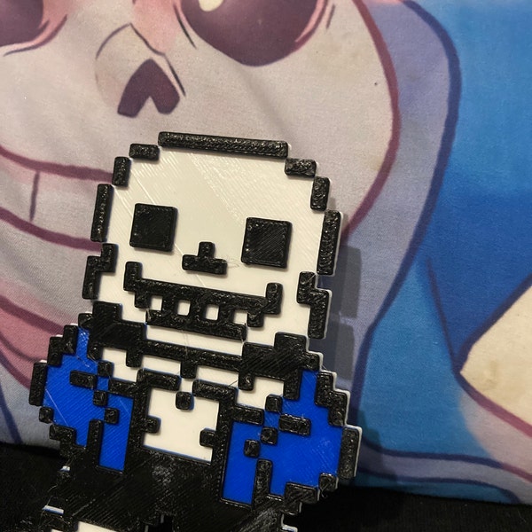 Undertale Sans Figure Stand - 3D Printed Figurine, Gaming Desk ...