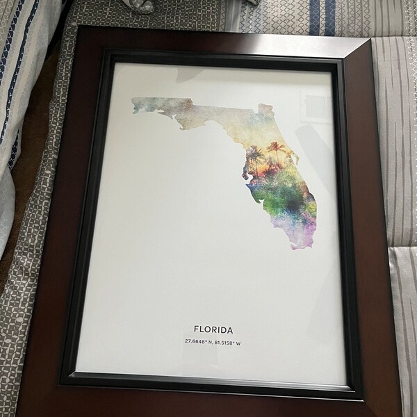 Florida Print | Florida Watercolor Print | Florida Canvas | Florida ...