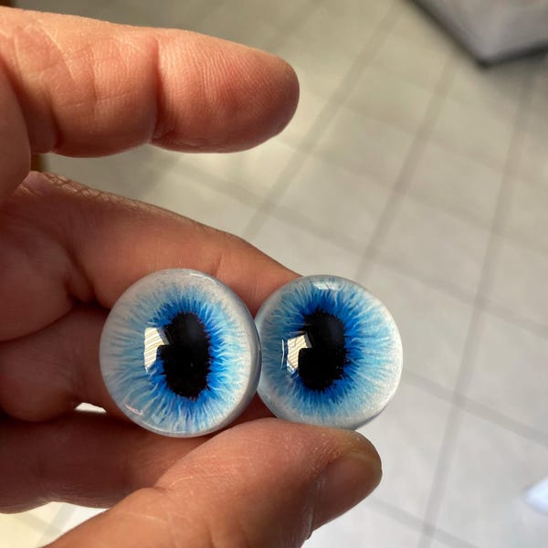 Siamese Cat Eyes for Toy Realistic Blue Cat Eyes Glass Eye Felted Cat ...