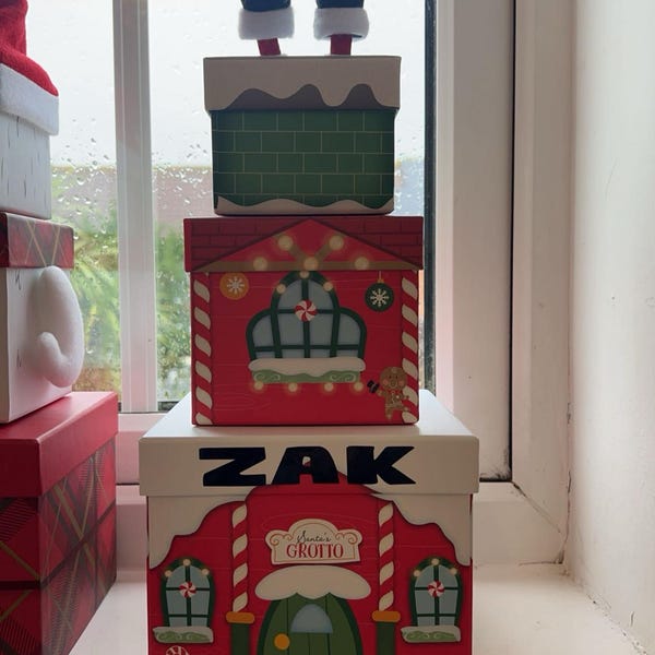 Kids Christmas Eve Box Personalised Customised Stacking Gift Boxes ...