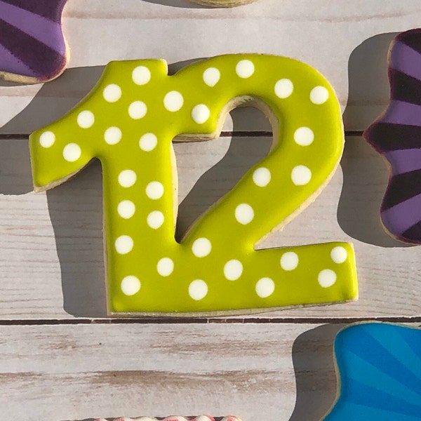 12 Twelve Number Cookie Cutter and Fondant Cutter and Clay Cutter - Etsy