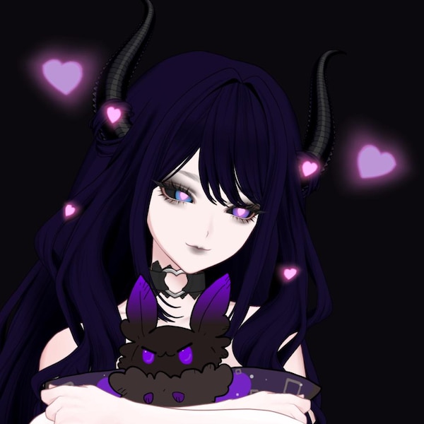 Pngtuber Raven / Spooky Raven / Chibi Raven / Streaming on Twitch/ Dark ...