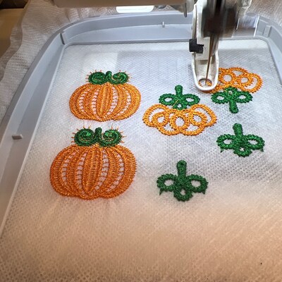 Autumn Pumpkin Machine Embroidery Design Embroidered Pumpkin - Etsy
