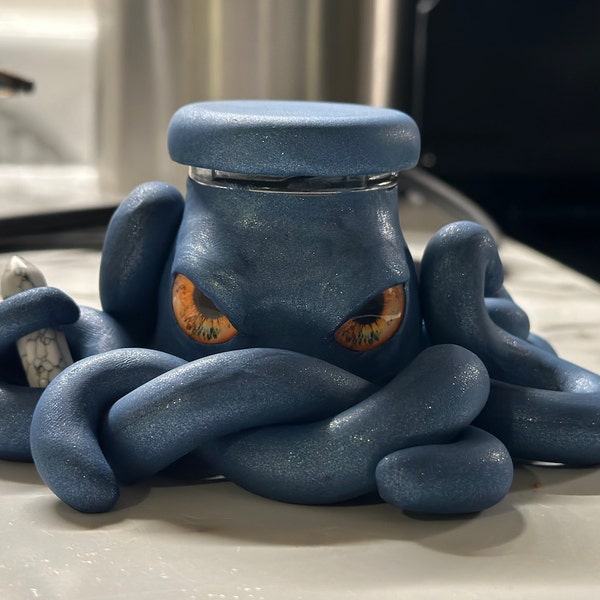 Octopus Jar With Your Choice of Crystal(2oz) - Etsy