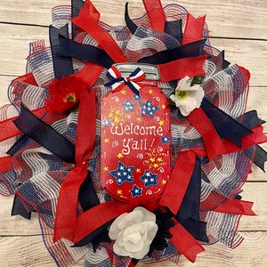 WELCOME 4th of July UNCLE SAM Sign Americana Wall Art Door | Etsy