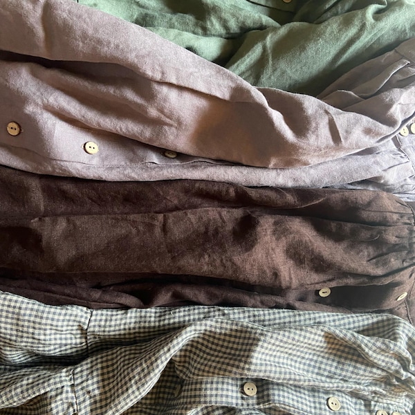 Linen Dress SICILY / Basic Linen Dress / Linen Dresses / Linen Dress ...