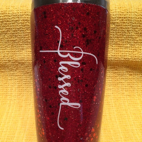 DECAL ONLY for Blessed Sideways Cross, Blessed Vinyl Decal for Tumbler ...