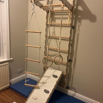 MAMOI® Swedish Ladder, Wooden Gorilla Gym for Kids, Indoor Baby ...