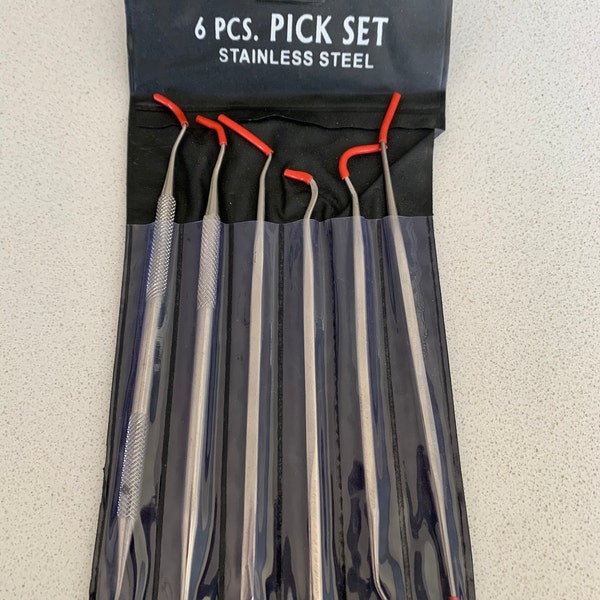 6x HOOK & PICK - Sculpting Tools - Dental Probe Scaler Green Stuff Wax ...