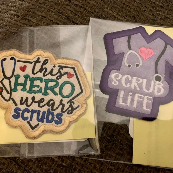 Patch, Healthcare Hero, This Hero Wears Scrubs, Frontline Hero, Iron on ...