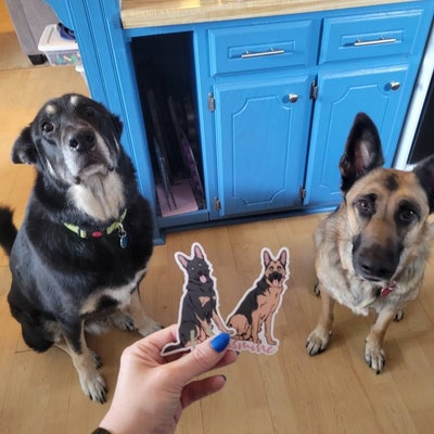 Custom German Shepherd Vinyl Stickers & Magnets, Gift for German ...