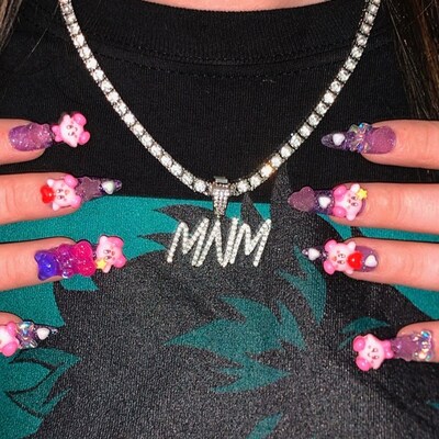 Custom Icy Baguettes Nameplate Necklace Cuban Chain CUSTOM Name ...