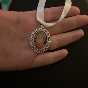 Memory Remembrance Bouquet Charm Locket Brooch Personalised | Etsy