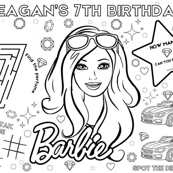 Kids Birthday Coloring Page, Printable Custom Birthday Coloring ...