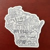 Wisconsin Sayings Sticker Minimalistic Wisconsin State - Etsy