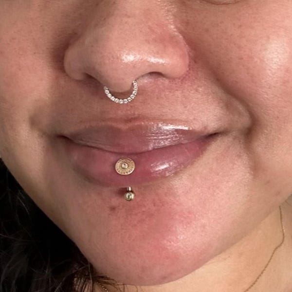 Titanium Conch Ring With One Side Swarovski Jewelled Cz Micro Barbell ...