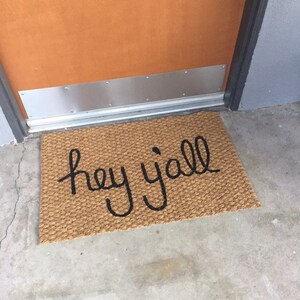 Hey Y'all Welcome Mat Quirky and Adorable Doormats for - Etsy
