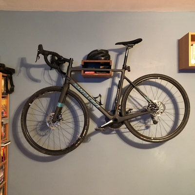Vertical Bike Wall Mount Rack the Plank Bike Rack™ Handmade Wooden Bike ...