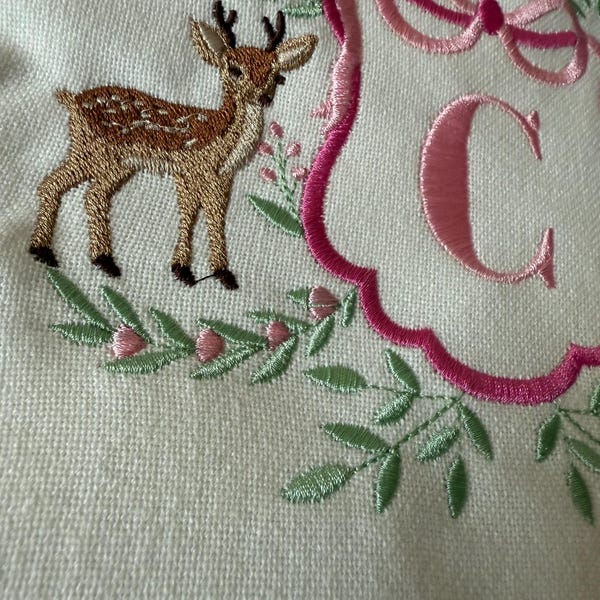 Deer Crest Embroidery Frame Designs: Baby Name Banner Embroidery Frame ...