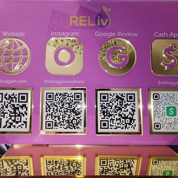 Scannable QR Code | 4 Icons Qr Code | Multi Qr Code | Qr Code Sign | Qr Code Sign for Business ...