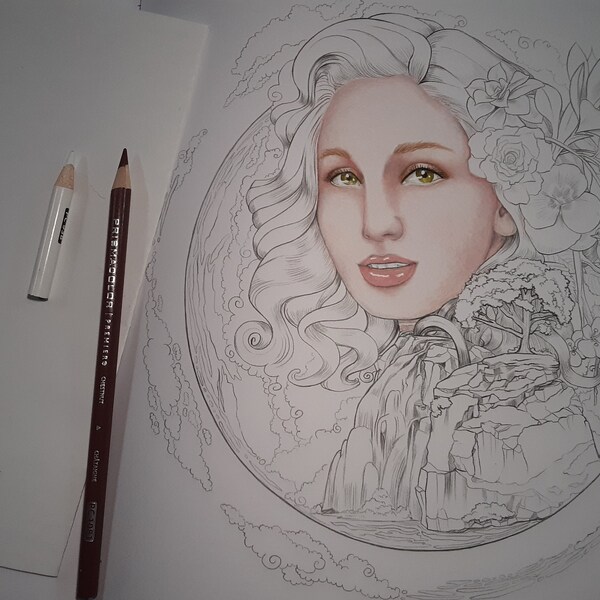 Coloring Portrait Practice Pack - Face Elements Pages From Circle ...