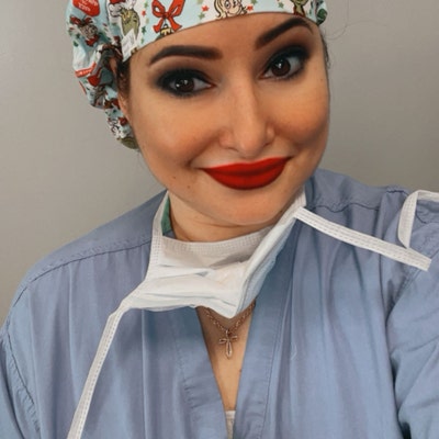 Nurse, Healthcare, Bouffant, European,scrub, Surgical, Bonnet or Hair ...