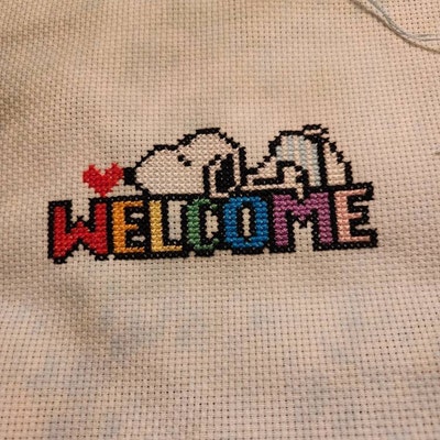 Snoopy Cross Stitch Pattern Snoopy Cross Stitch Dog Cross Stitch Cross ...