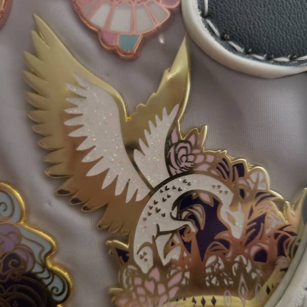 Gold Enchanted Forest Dragonling Hard Enamel Pin, Dragon Pin Badge ...