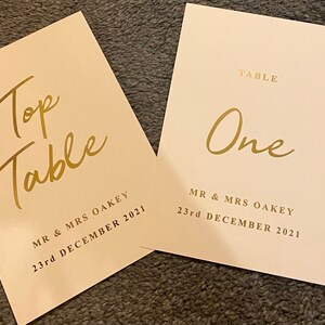 Wedding Table Plans Foiled - Etsy UK