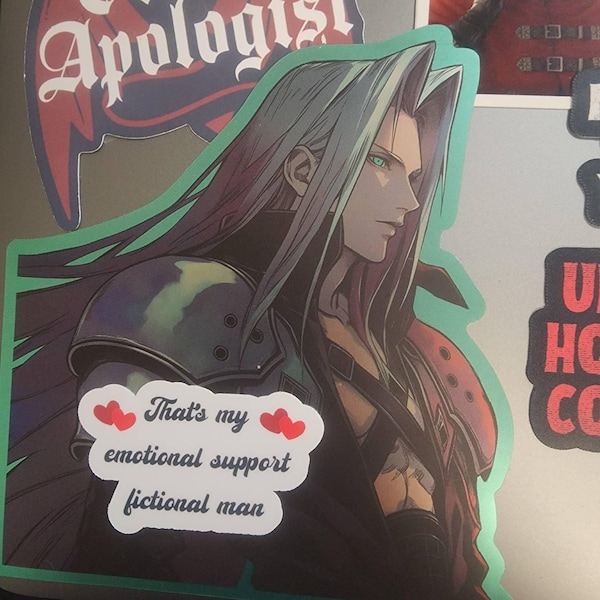 Stylized Cloud Strife Sephiroth Sticker, Final Fantasy 7, FFVII Glossy ...