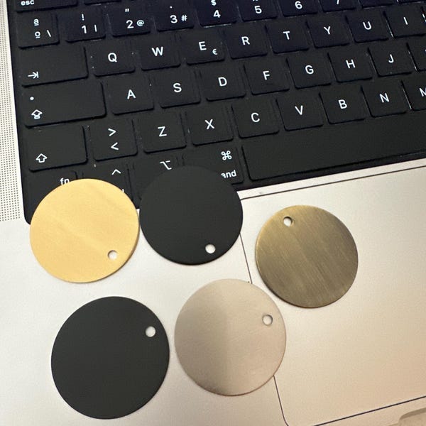Brass Sample Disc Swatches in Antique Gold, Silver, Matte Black ...