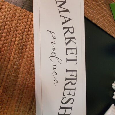 Market Fresh Produce Sign Wooden Kitchen Sign Kitchen Sign Wood Large ...