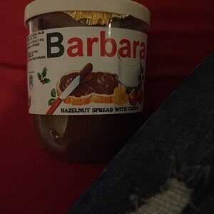 CHRISTMAS PERSONALIZED NUTELLA Labels Personalize With Name and Message ...